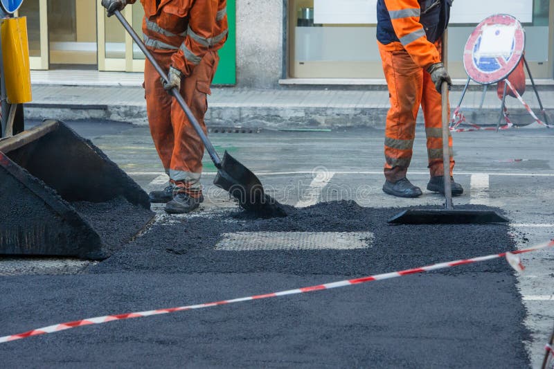 Road Construction, Teamwork Stock Image - Image of construction, team ...