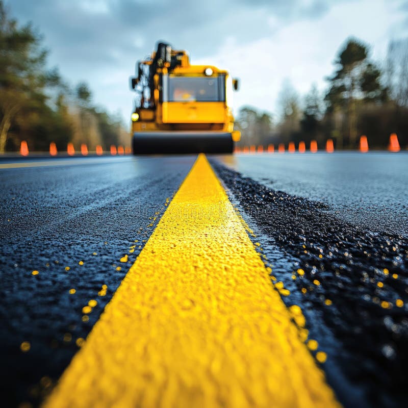 Road Construction Vehicle Freshly Paved Highway Stock Photos - Free ...