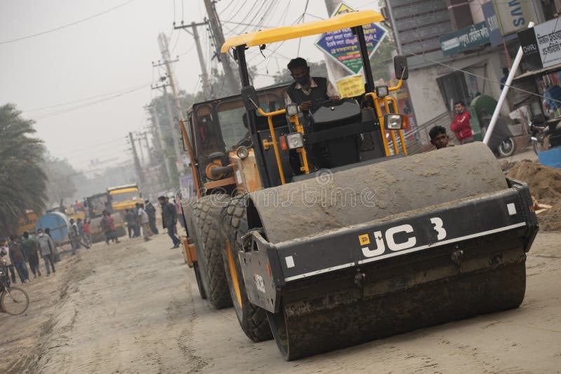 Road Construction Work, Dinajpur , Bangladesh. December 06,2020 ...