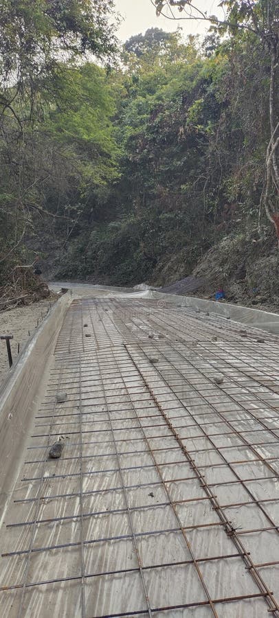 Road Construction Work in Rural Areas To Connect Cities Stock Photo ...