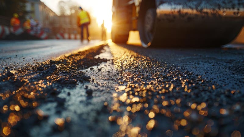 Road construction work stock image. Image of construction - 356585987