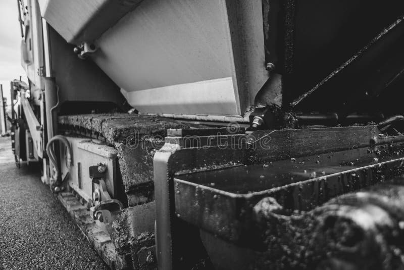 Asphalt laying machines stock photo. Image of repair - 117149942