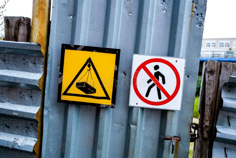 Road Construction Works Signs and Information Symbol Stock Image ...