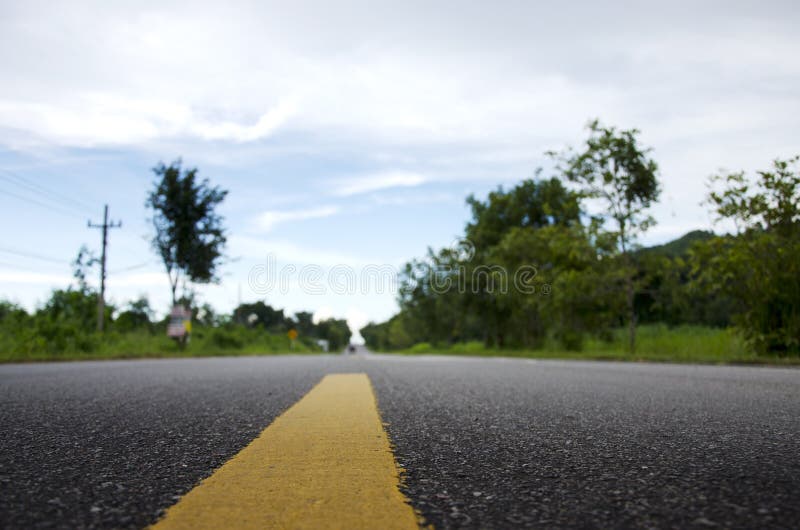 Road in Countryside Low Angle Stock Photo - Image of grass, nature ...