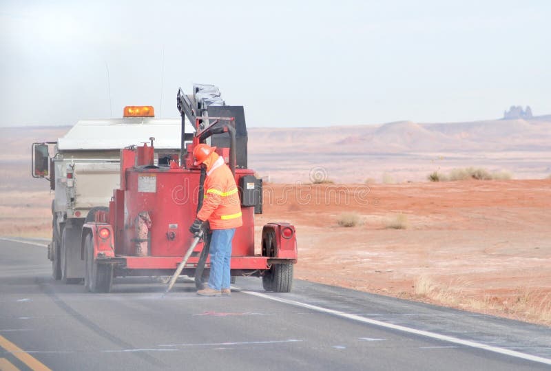 Road Crew editorial image. Image of employment, desert - 4624205