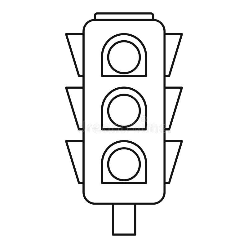 Road Cross Traffic Lights Icon, Simple Style Stock Vector ...