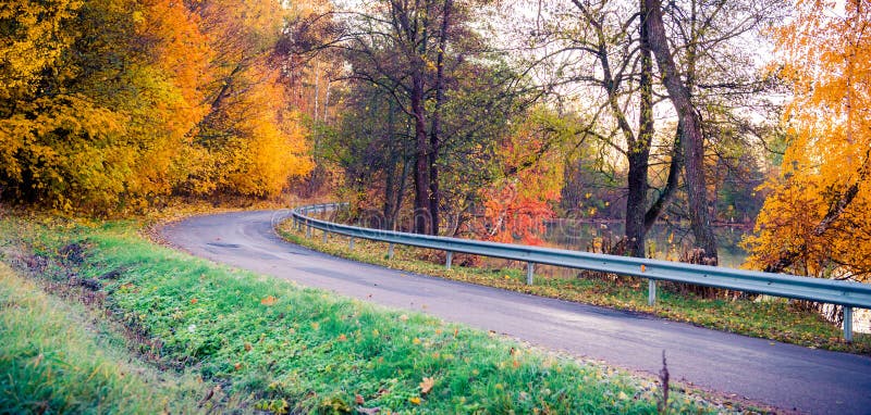 Fall S Curve stock image. Image of scenic, transportation - 17996925