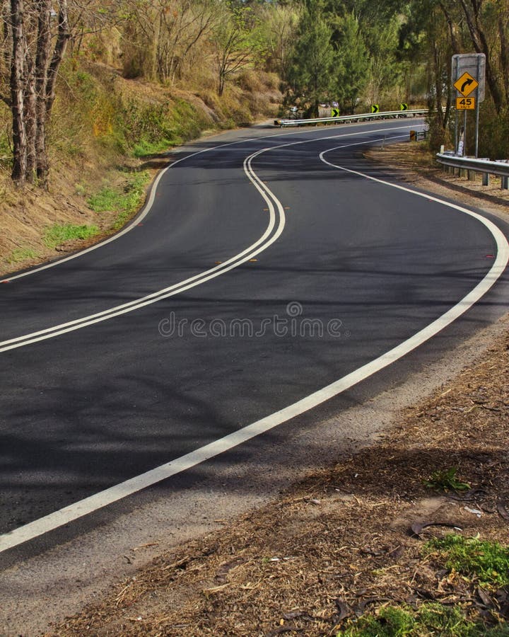 Road Curve stock image. Image of winding, change, direction - 127438445