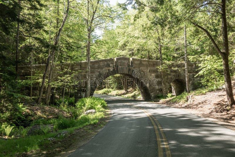 Road Curves Under the Stanley Brook Bridge Stock Photo - Image of path ...
