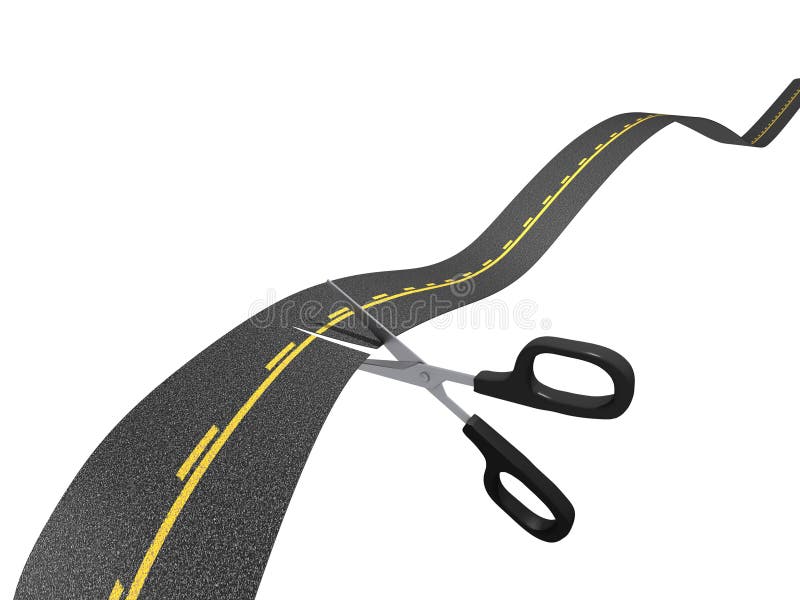 Road cut stock illustration. Illustration of drive, reduce - 19372249