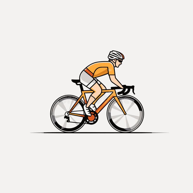 Road Cyclist Hand-drawn Illustration. Cyclist. Vector Doodle Style ...