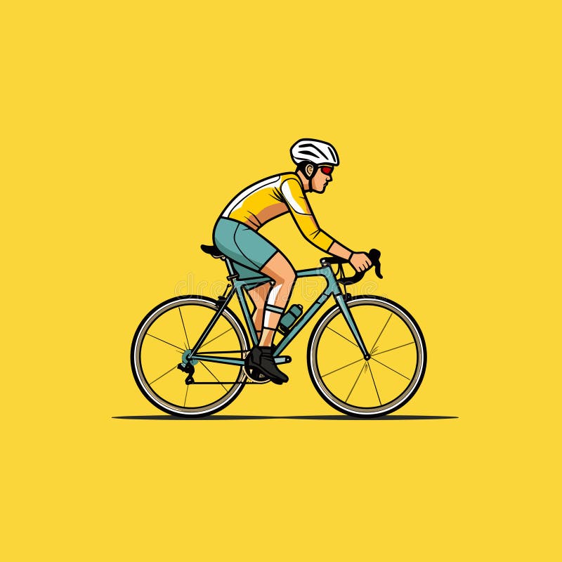 Road Cyclist Hand-drawn Illustration. Cyclist. Vector Doodle Style ...