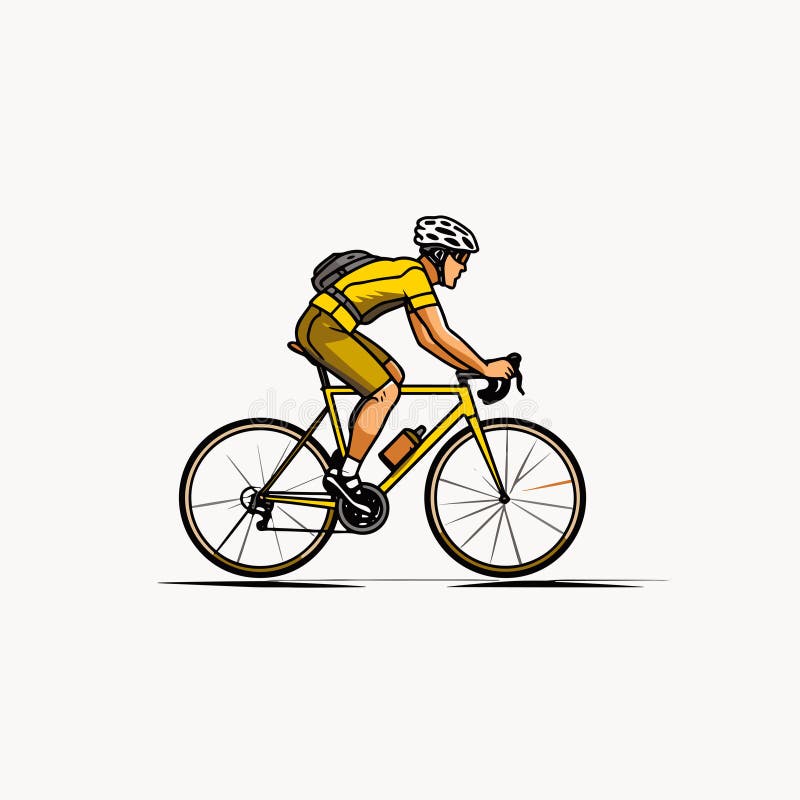 Road Cyclist Hand-drawn Illustration. Cyclist. Vector Doodle Style ...
