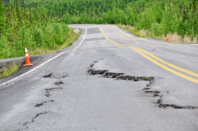 Road Damage Stock Image - Image: 25948331