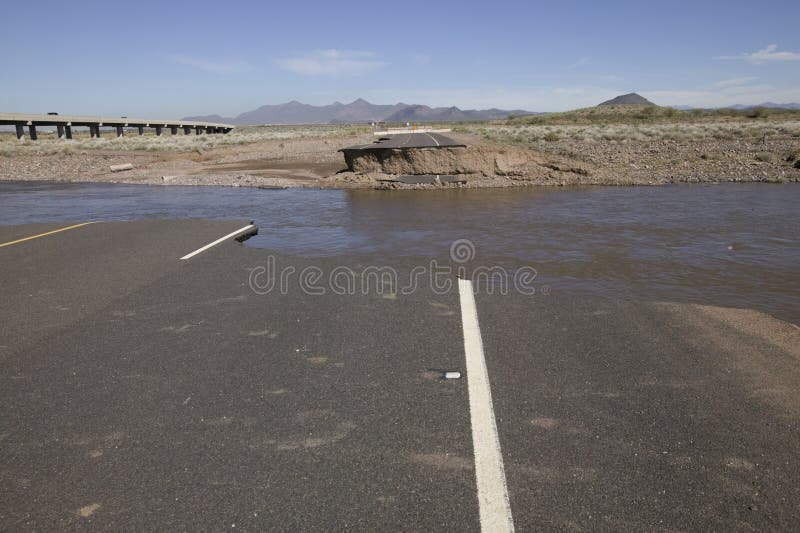Washed out road stock photo. Image of street, delay, road - 4260246