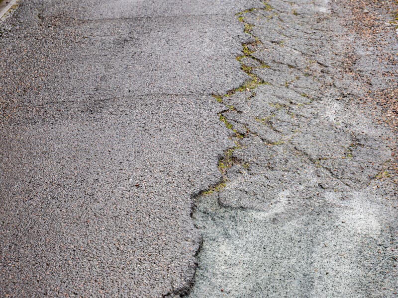Road damage on a street stock image. Image of gray, protection - 195208117
