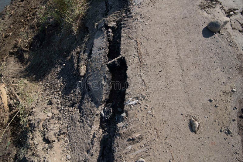 Road Damage, Damage To Pavement Stock Photo - Image of route, systems ...