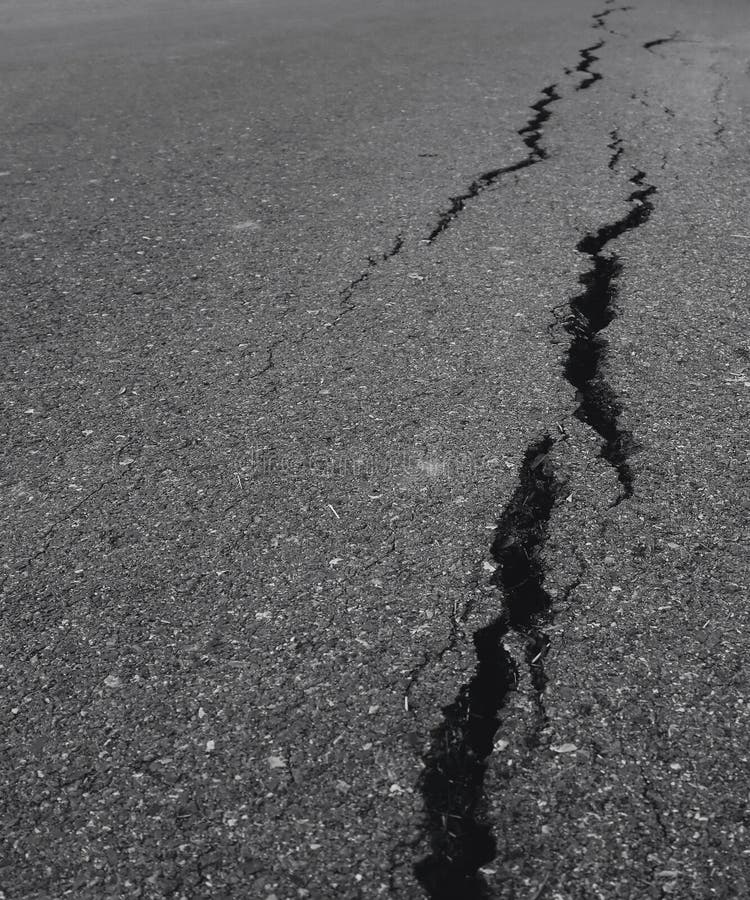Road Damaged by Earthquake Disaster Stock Image - Image of highway ...
