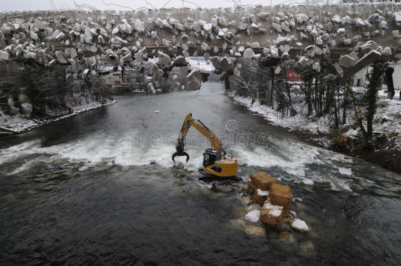 Road Demolition or Street Demolition Stock Image - Image of project ...