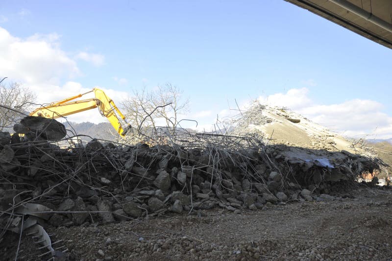 Road Demolition or Street Demolition Stock Image - Image of company ...