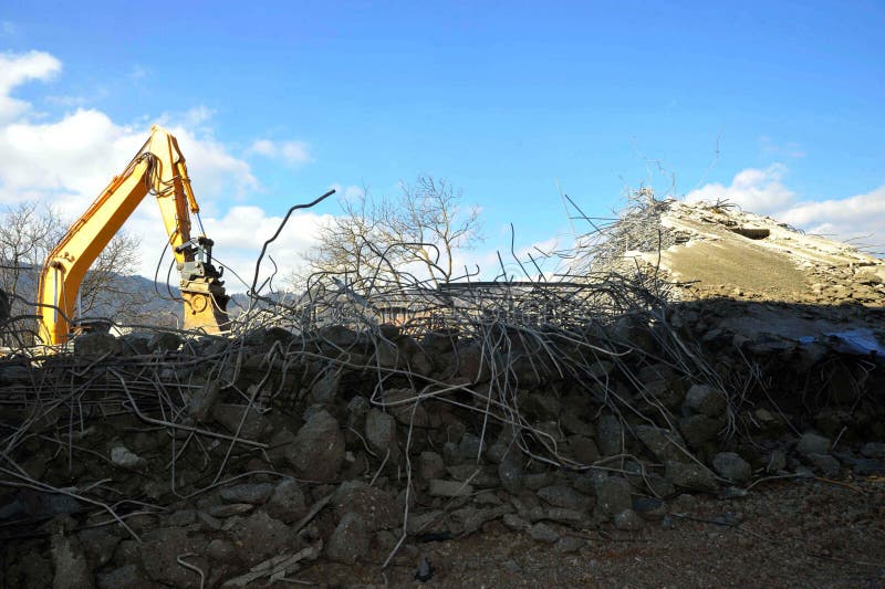 Road Demolition or Street Demolition Stock Photo - Image of demolition ...
