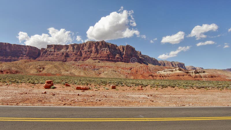 Road in the Desert of Arizona Stock Photo - Image of rock, background ...