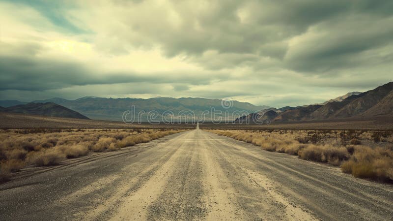 Road in the Desert. Conceptual for Freedom, Enjoying the Journey. Empty ...