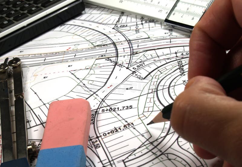 Road design stock image. Image of curve, desk, home, constructor - 5325125