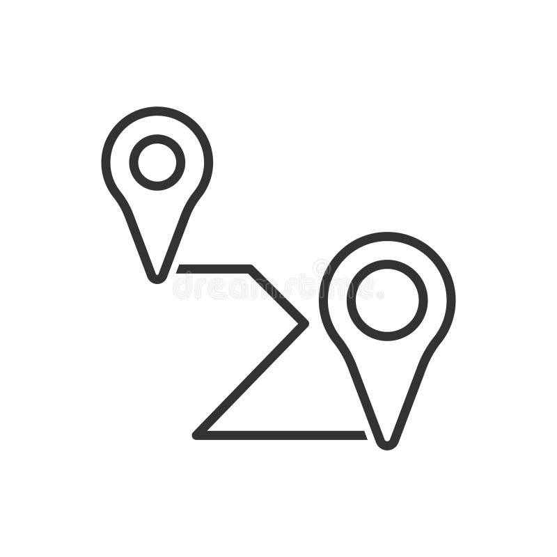 Road Destination Icon stock illustration. Illustration of path - 364490308