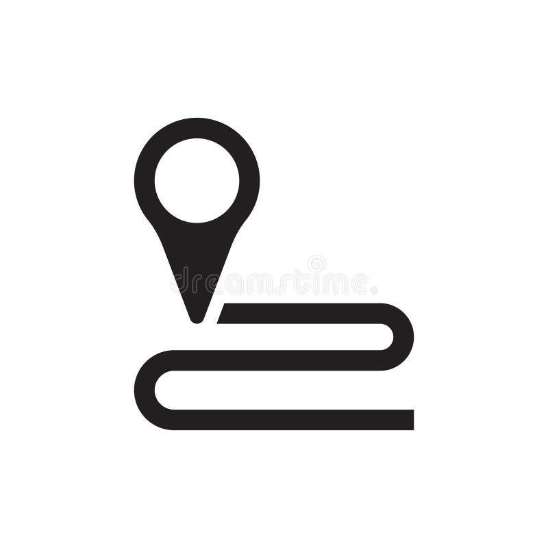 Road Destination Icon stock illustration. Illustration of path - 390350420