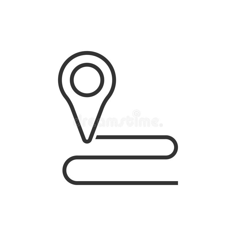 Road Destination Icon stock vector. Illustration of communication ...