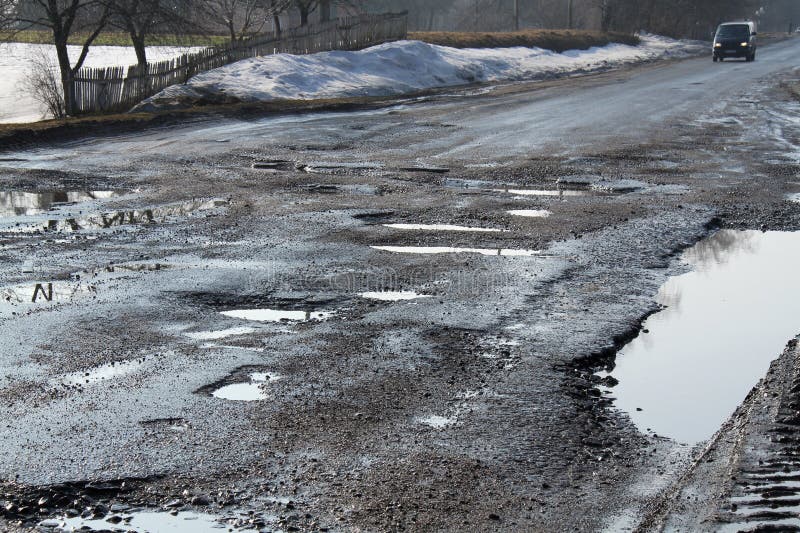 Road destroyed stock photo. Image of defective, infrastructure - 30592236