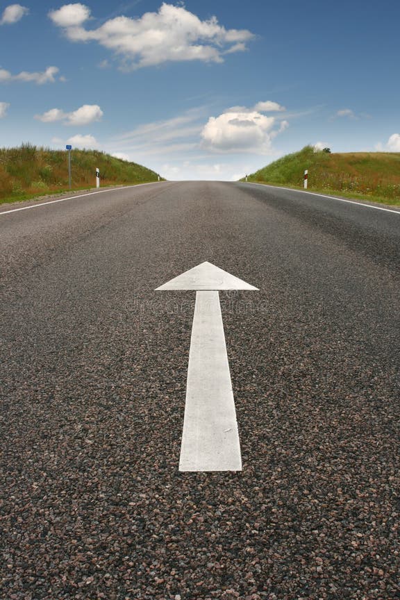 Road Direction Arrow stock image. Image of sign, asphalt - 5975421