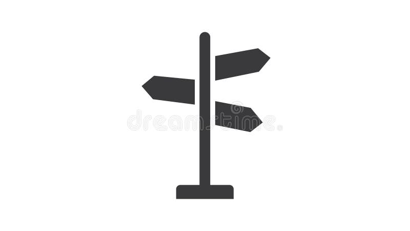 Road direction arrows icon stock illustration. Illustration of drivers ...