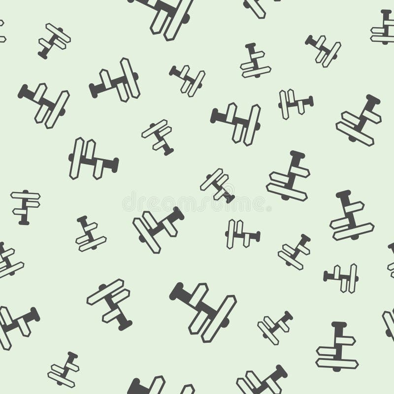 Road Direction Arrows Pole Solid Seamless Pattern, Eco Tourism Theme ...