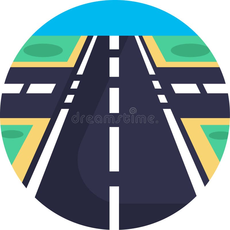 Road Direction Intersection Vector Icon Stock Vector - Illustration of ...