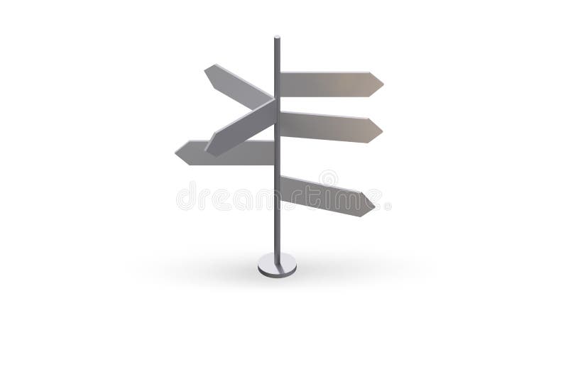 Road Direction Side in Navigation Concept - 3d Rendering Stock ...