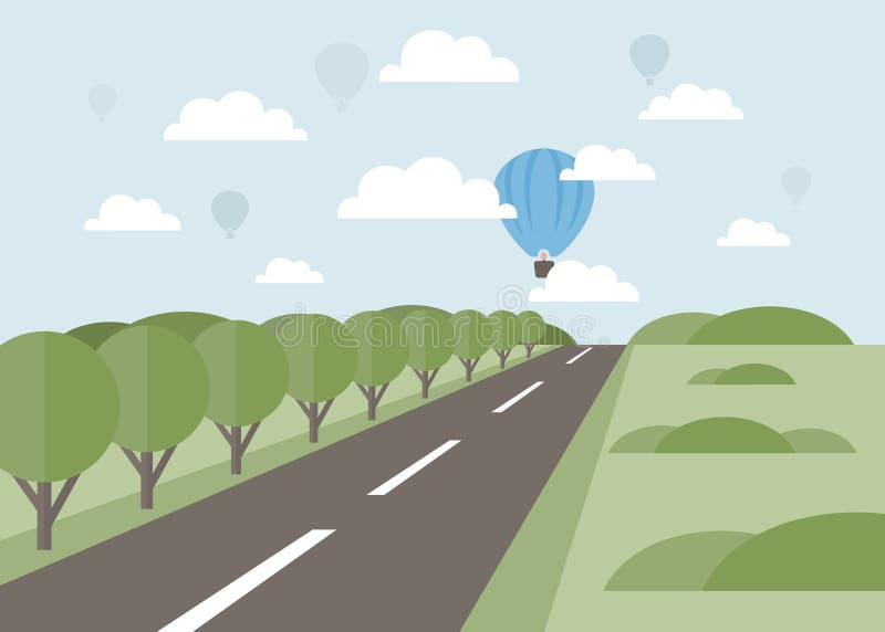 Road into the distance stock vector. Illustration of mountain - 71375508