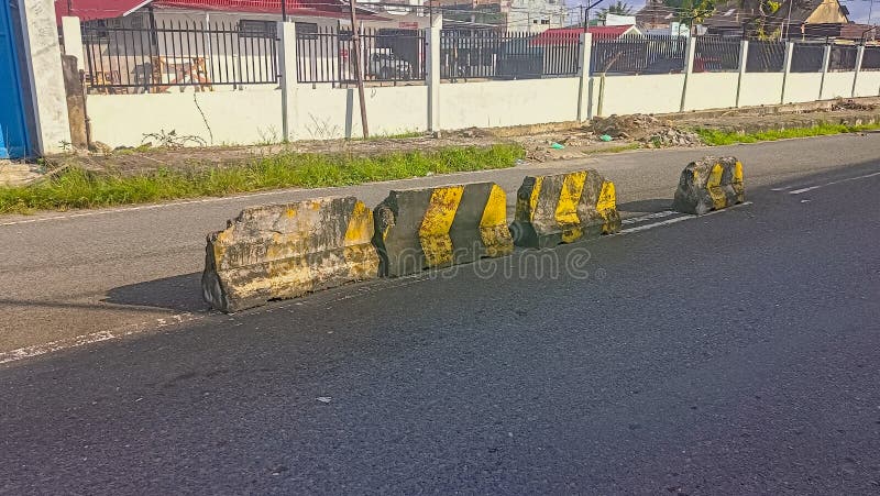 The Road Dividers Used are Made of Concrete Stock Photo - Image of used ...