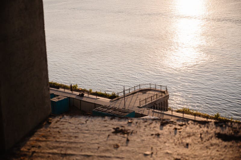 Road and Dock Next To Water Stock Image - Image of outdoors, nature ...