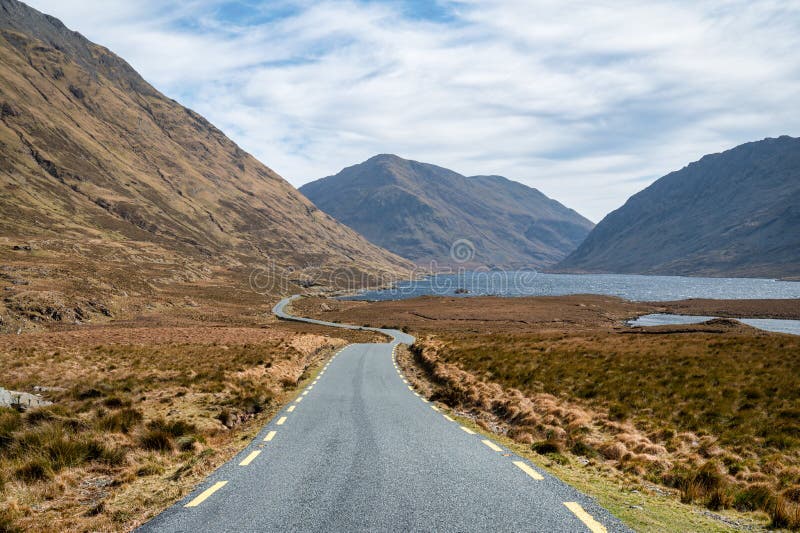 Road through Doolough Valley Stock Image - Image of nature, peak: 244312061