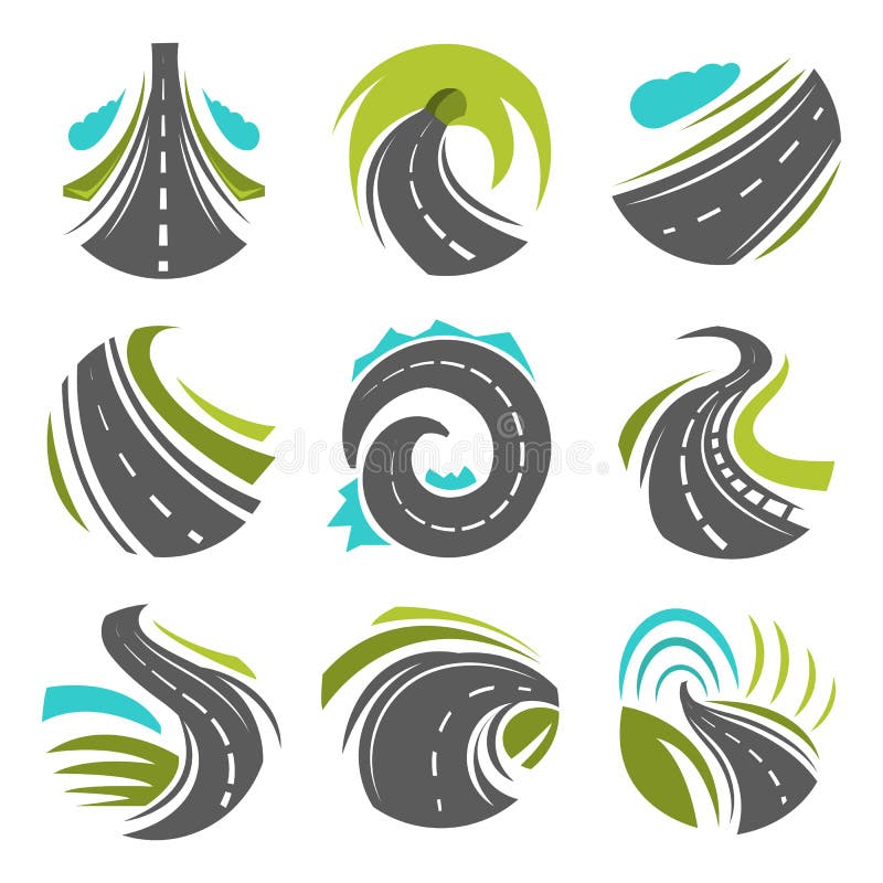 Curved Pathway Stock Illustrations – 864 Curved Pathway Stock ...