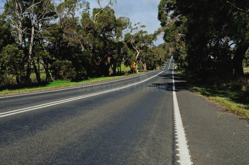 Road edge on hills stock photo. Image of rural, tree - 25584350