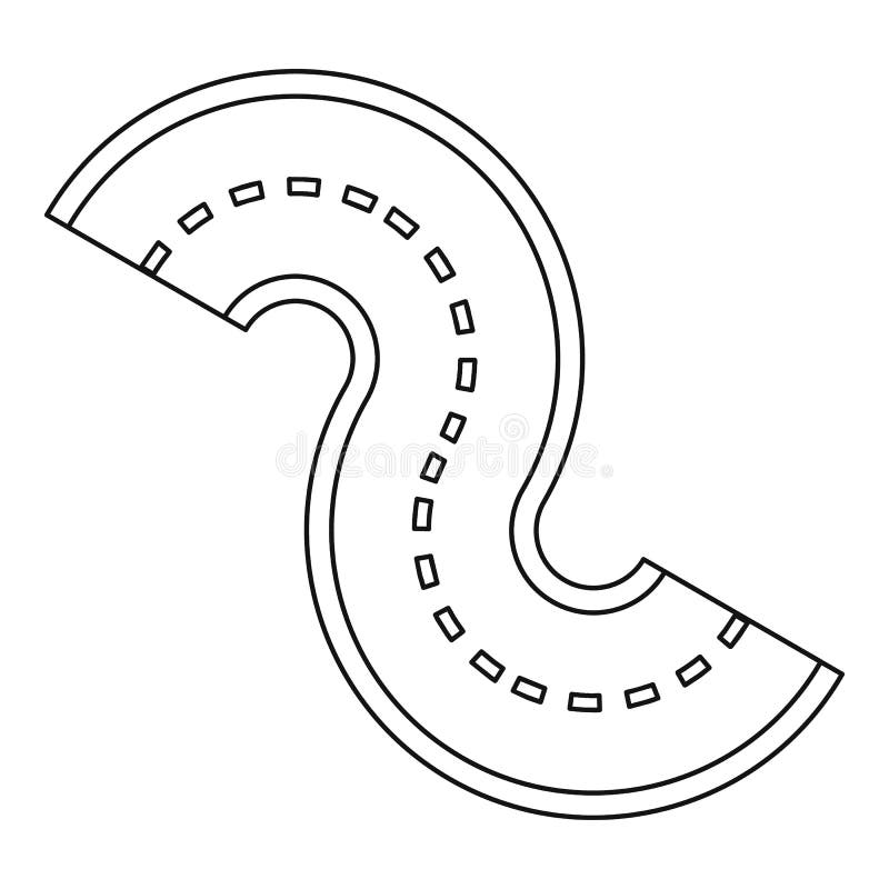 Road Element Icon, Outline Style Stock Vector - Illustration of ...