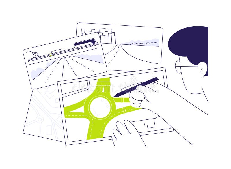 Road Engineering Abstract Concept Vector Illustration. Stock Vector ...