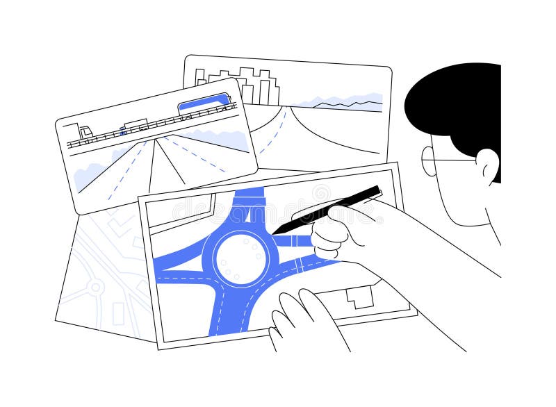 Road Engineering Abstract Concept Vector Illustration. Stock Vector ...