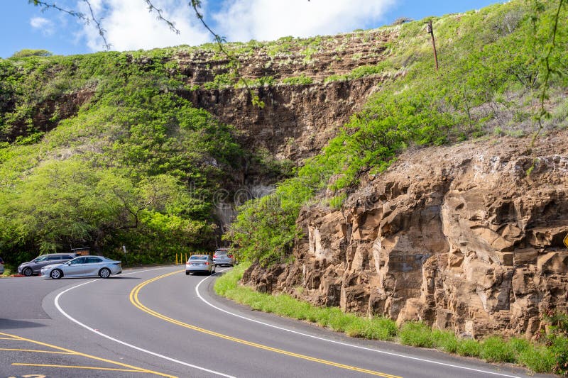 Road Entering the Diamond Head State Monument Stock Image - Image of ...