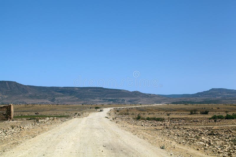 Road in Ethiopia stock image. Image of sparse, destination - 51295777