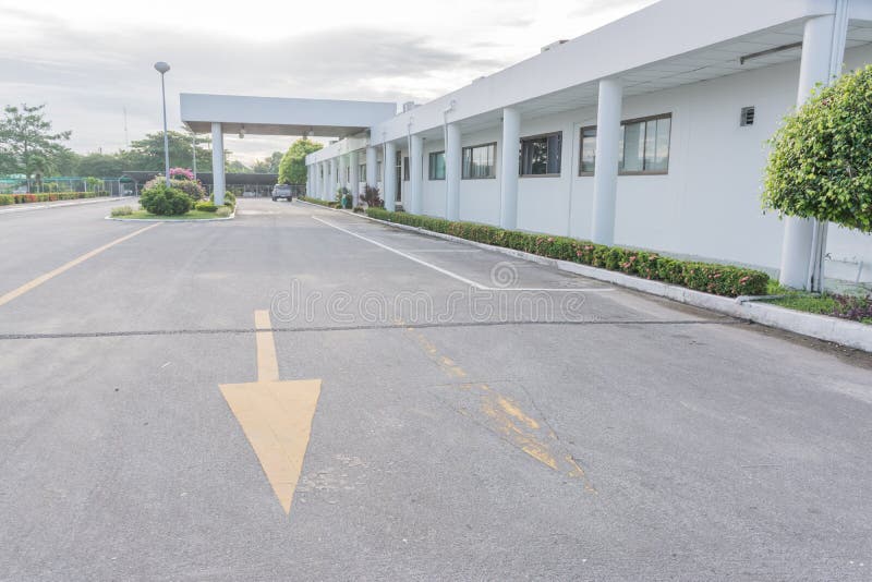 Road and factory stock image. Image of pollution, clouds - 59296937