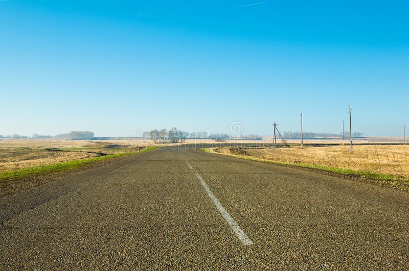 Road in field stock photo. Image of road, view, asphalt - 5205322